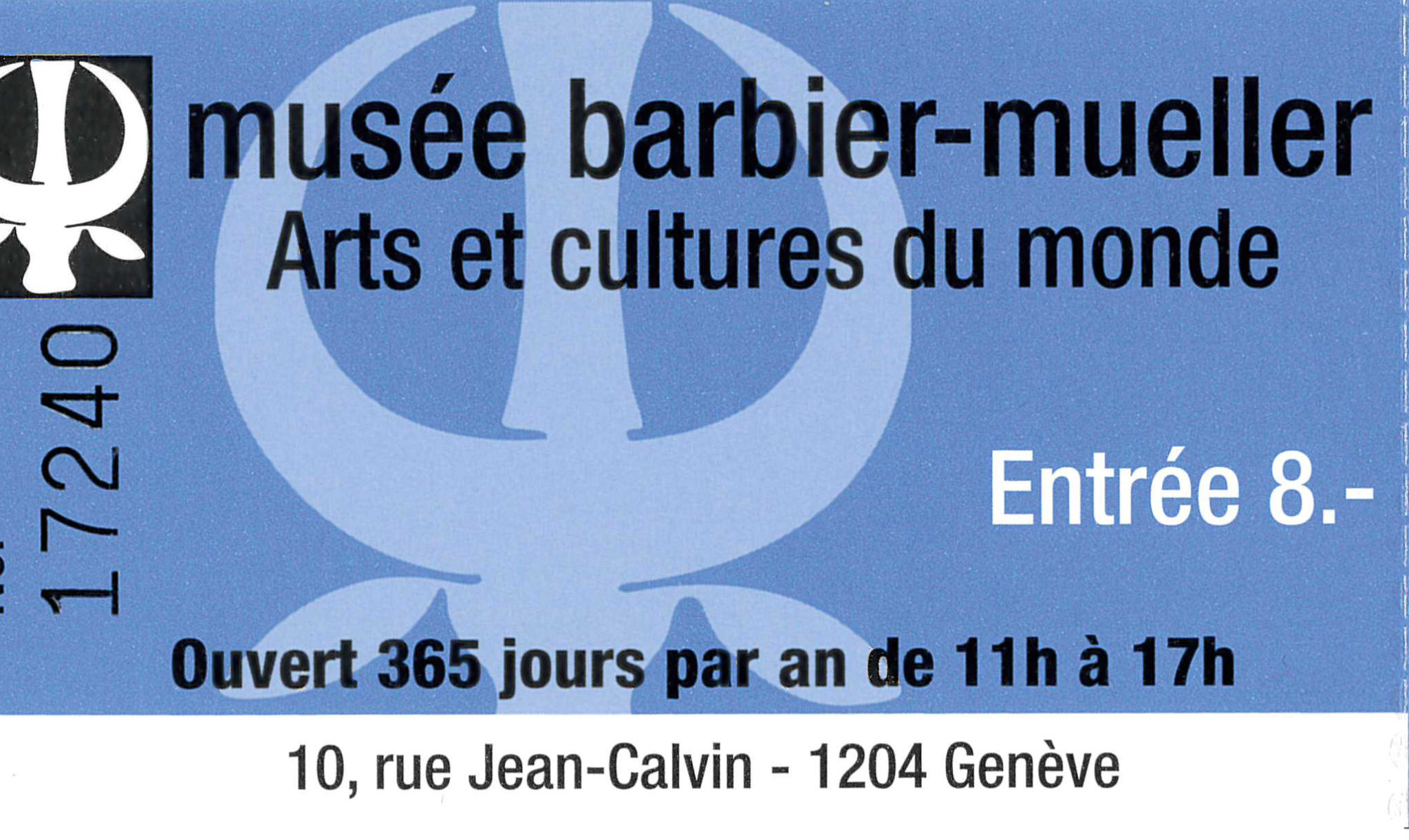 Billet adulte - Musée Barbier-Mueller